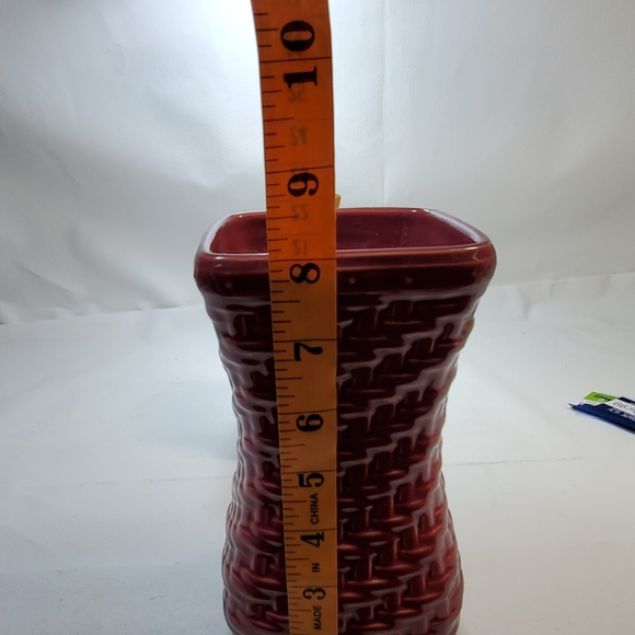 Longaberger | Accents | Longaberger Basket Weave Style Ceramic Vase 8 ...